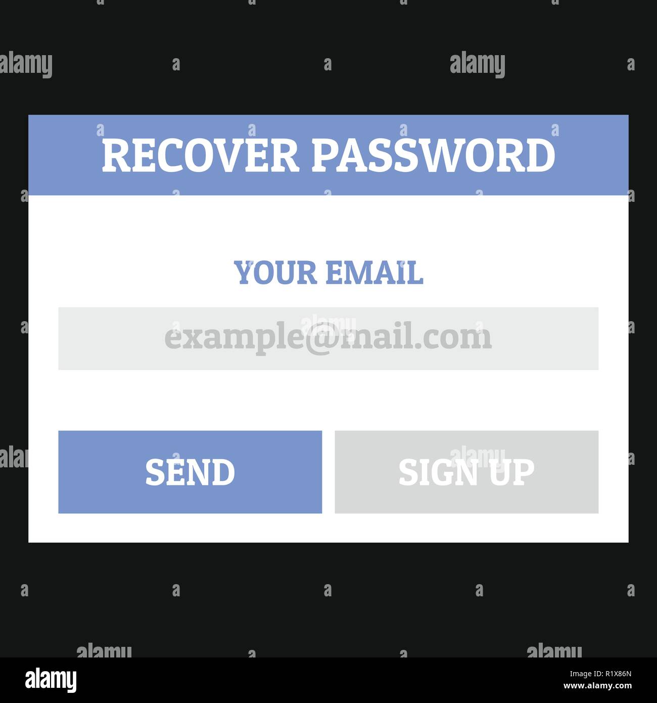 Recover password icon. Flat illustration of recover password vector ...