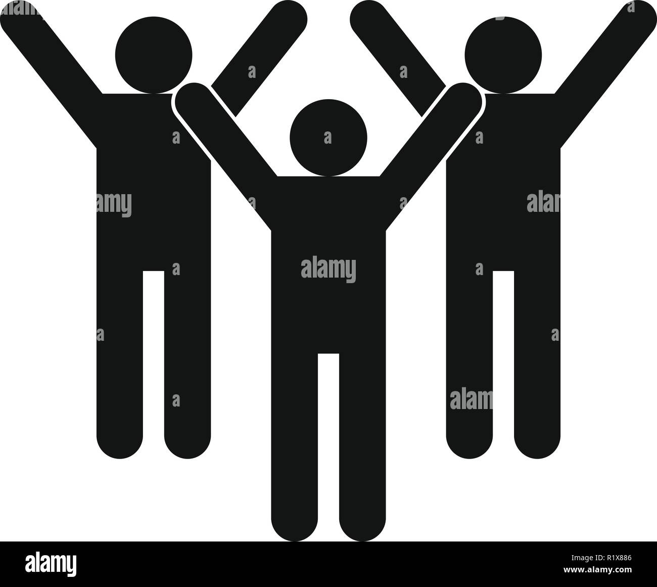 Winning teamwork icon. Simple illustration of winning teamwork vector ...