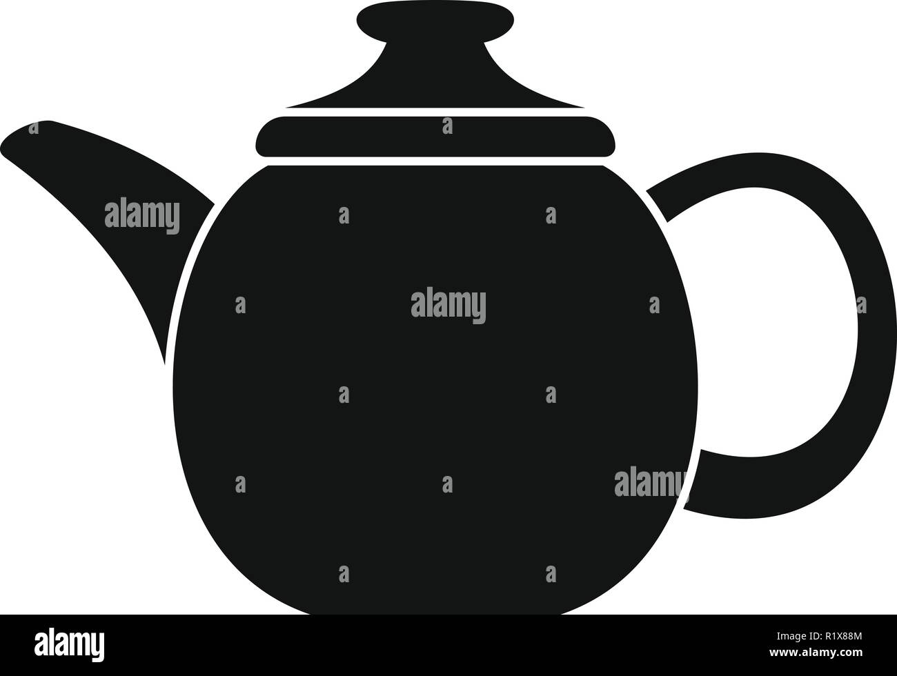 Steel teapot icon. Simple illustration of steel teapot vector icon for ...