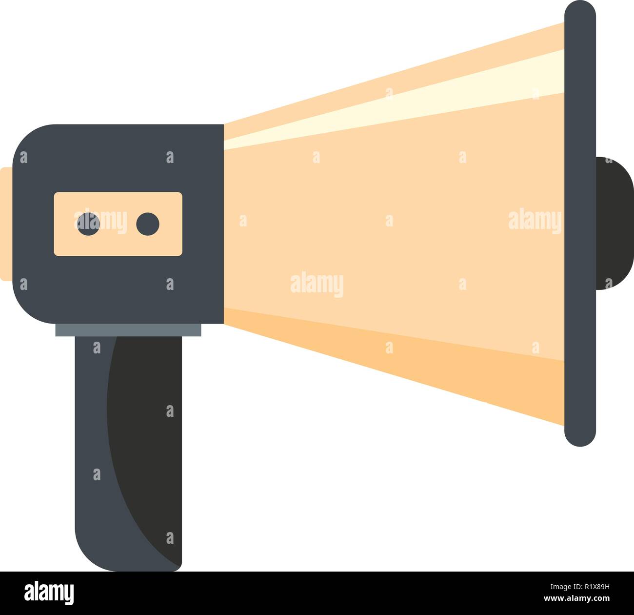 Single megaphone icon. Cartoon illustration of single megaphone vector ...