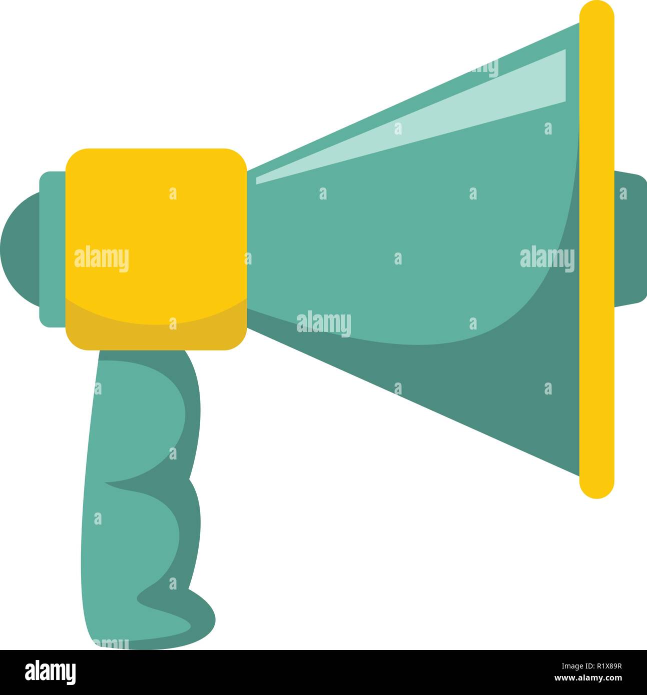 Megaphone with handle icon. Cartoon illustration of megaphone with ...