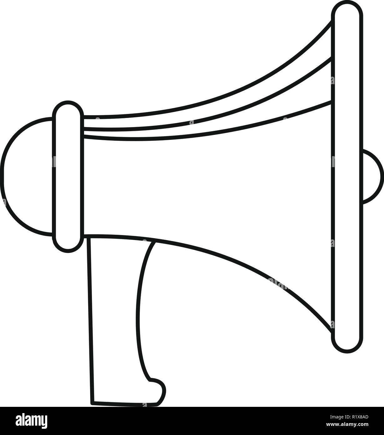 Old megaphone icon. Outline illustration of old megaphone vector icon ...