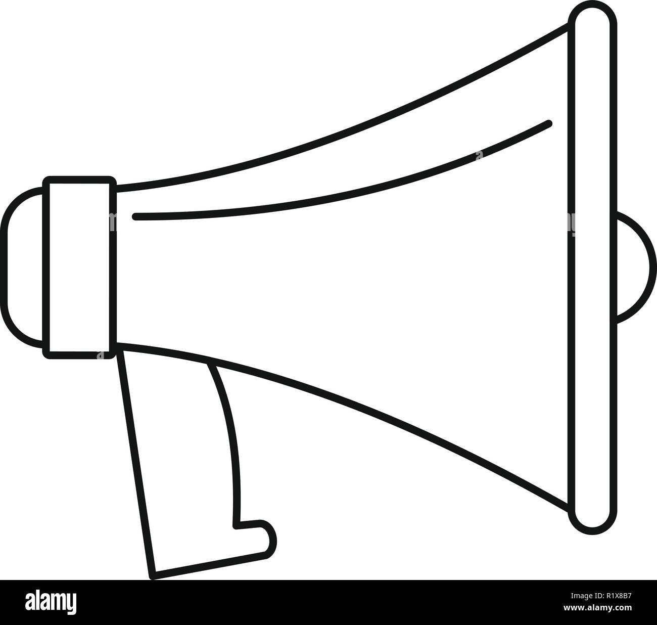 Old megaphone icon. Outline illustration of old megaphone vector icon ...