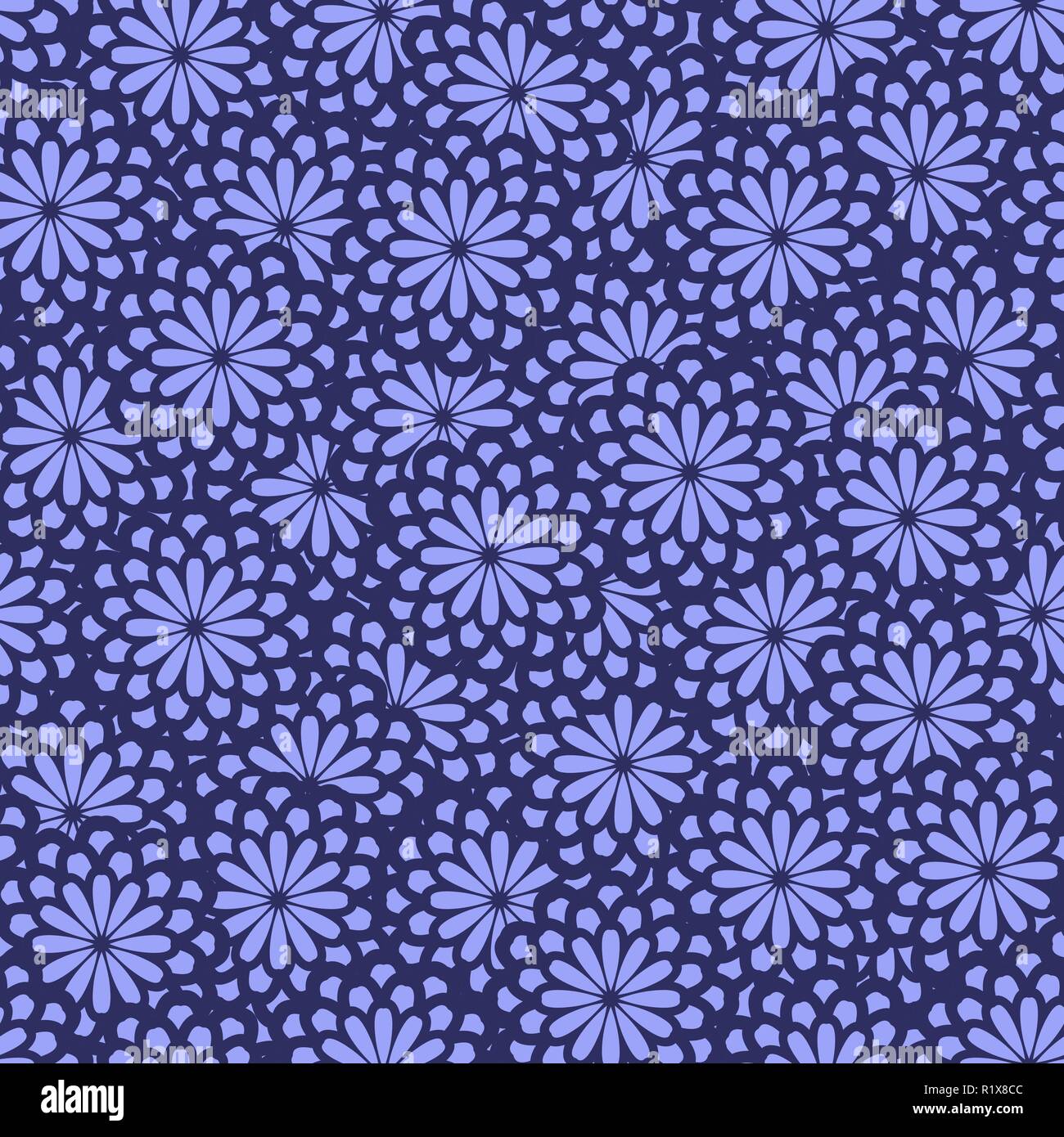 Seamless abstract floral pattern in bright purple background. Fabric ...