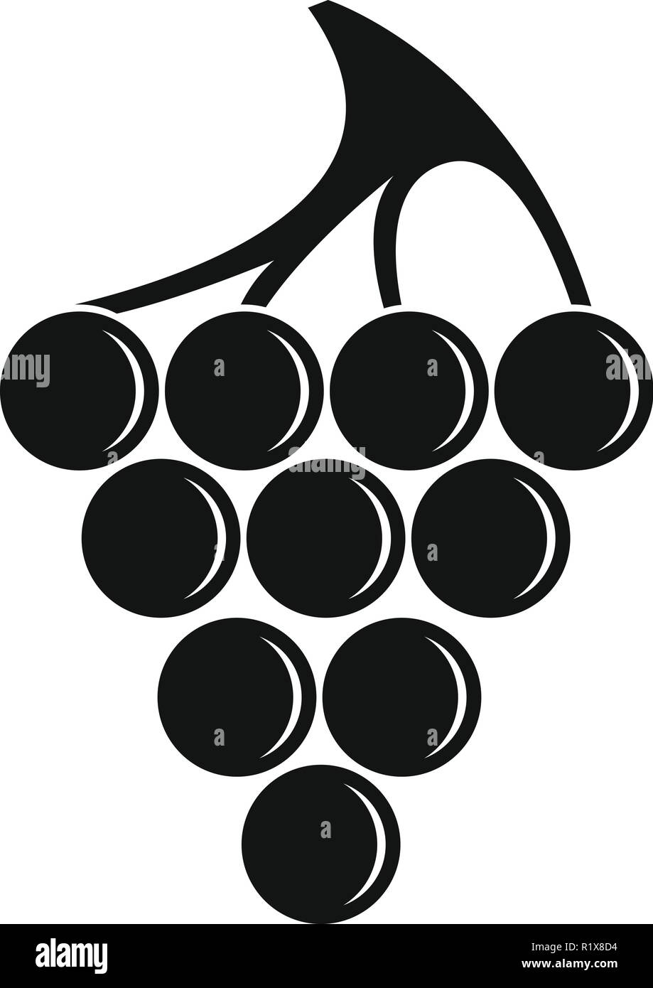 Green grape icon. Simple illustration of green grape vector icon for ...