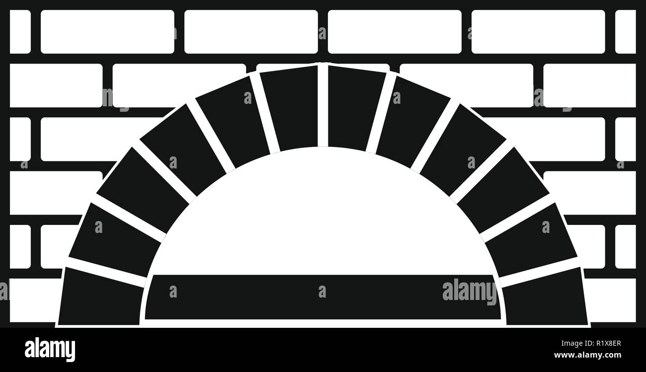 Brick oven icon. Simple illustration of brick oven vector icon for web ...