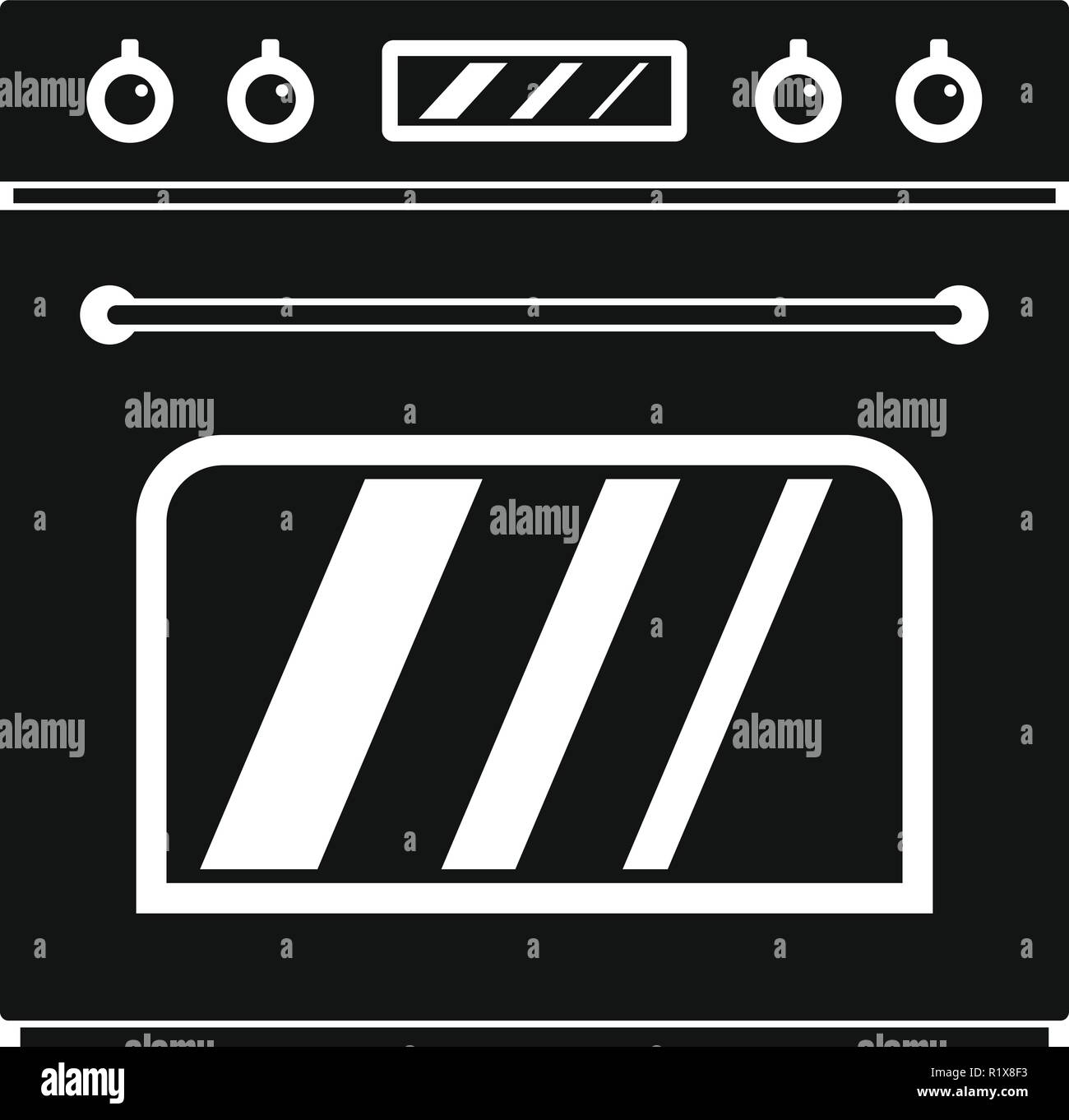 Big gas oven icon. Simple illustration of big gas oven vector icon for ...