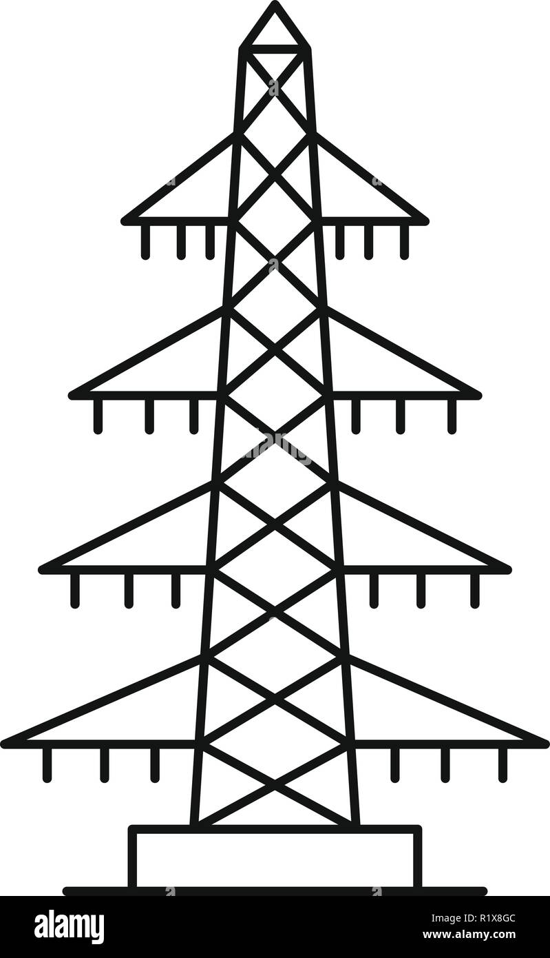 Electricity icon. Outline illustration of electricity vector icon for ...