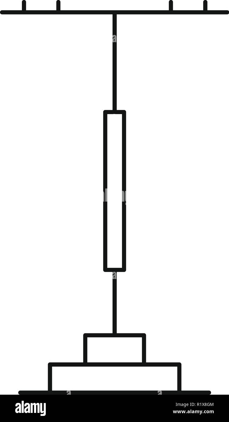 One pole icon. Outline illustration of one pole vector icon for web ...