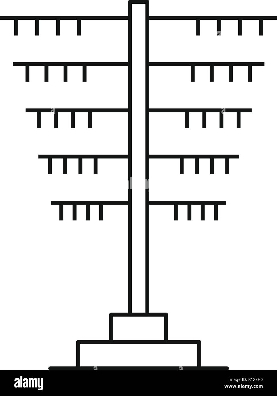 Connection pole icon. Outline illustration of connection pole vector ...
