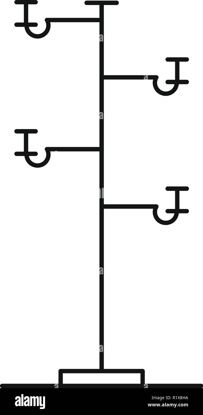 Wooden pole icon. Outline illustration of wooden pole vector icon for ...