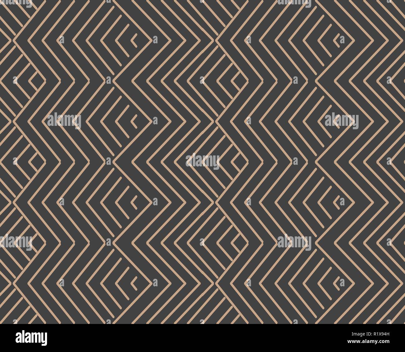 Vector damask seamless retro pattern background triangle spiral ...