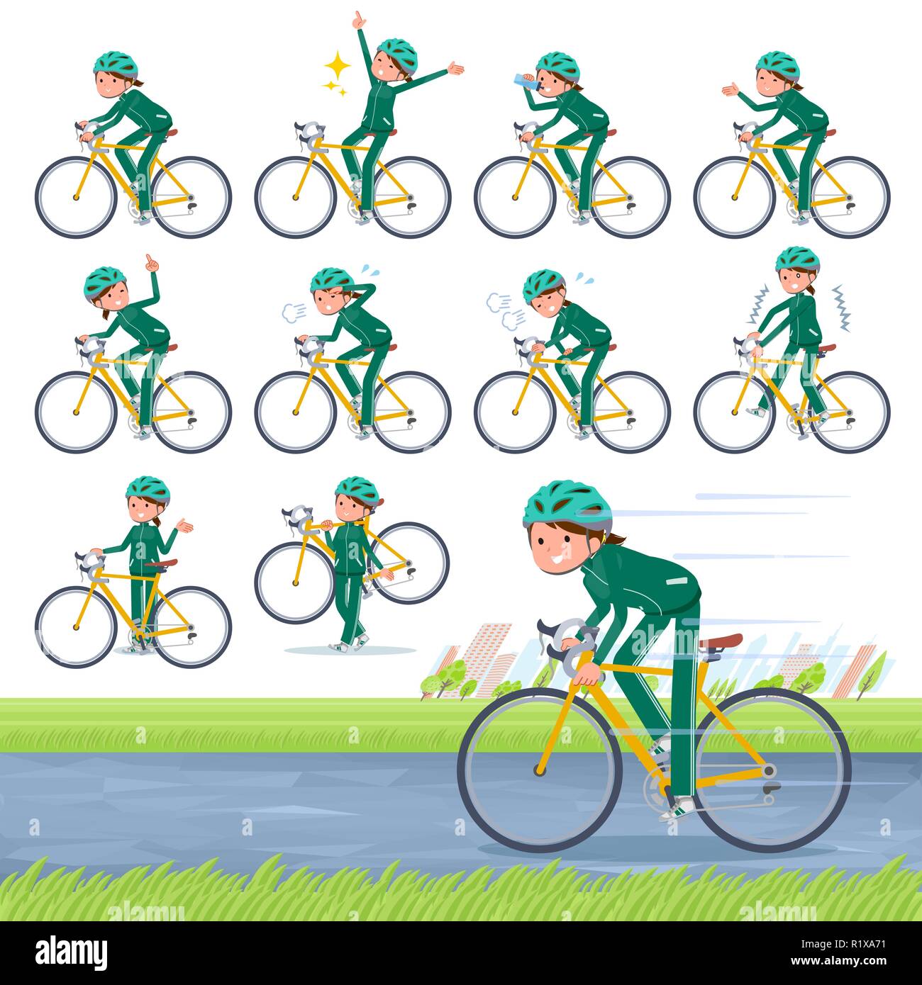 Female racer Stock Vector Images - Alamy