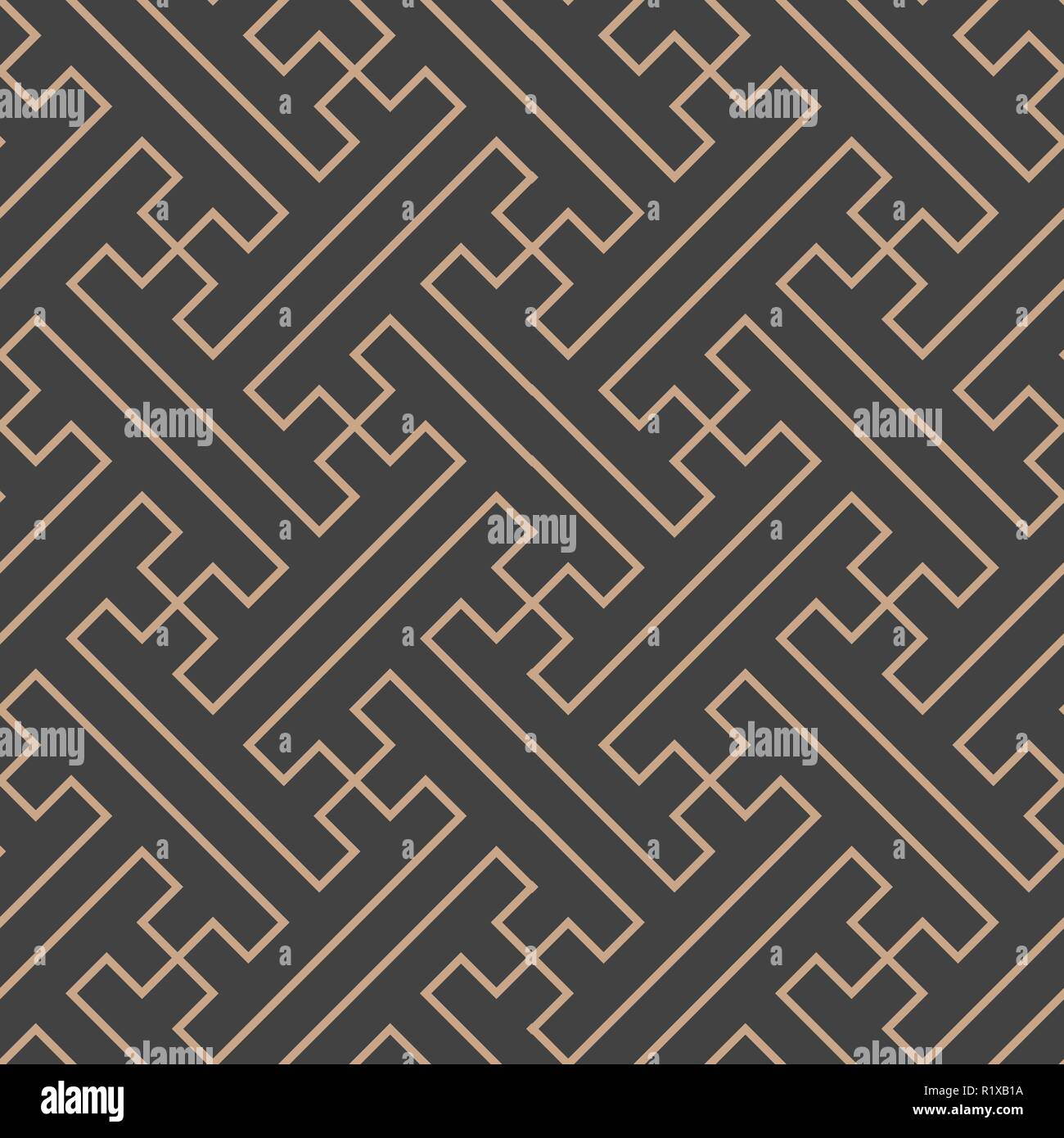 Vector damask seamless retro pattern background polygon Chinese ...