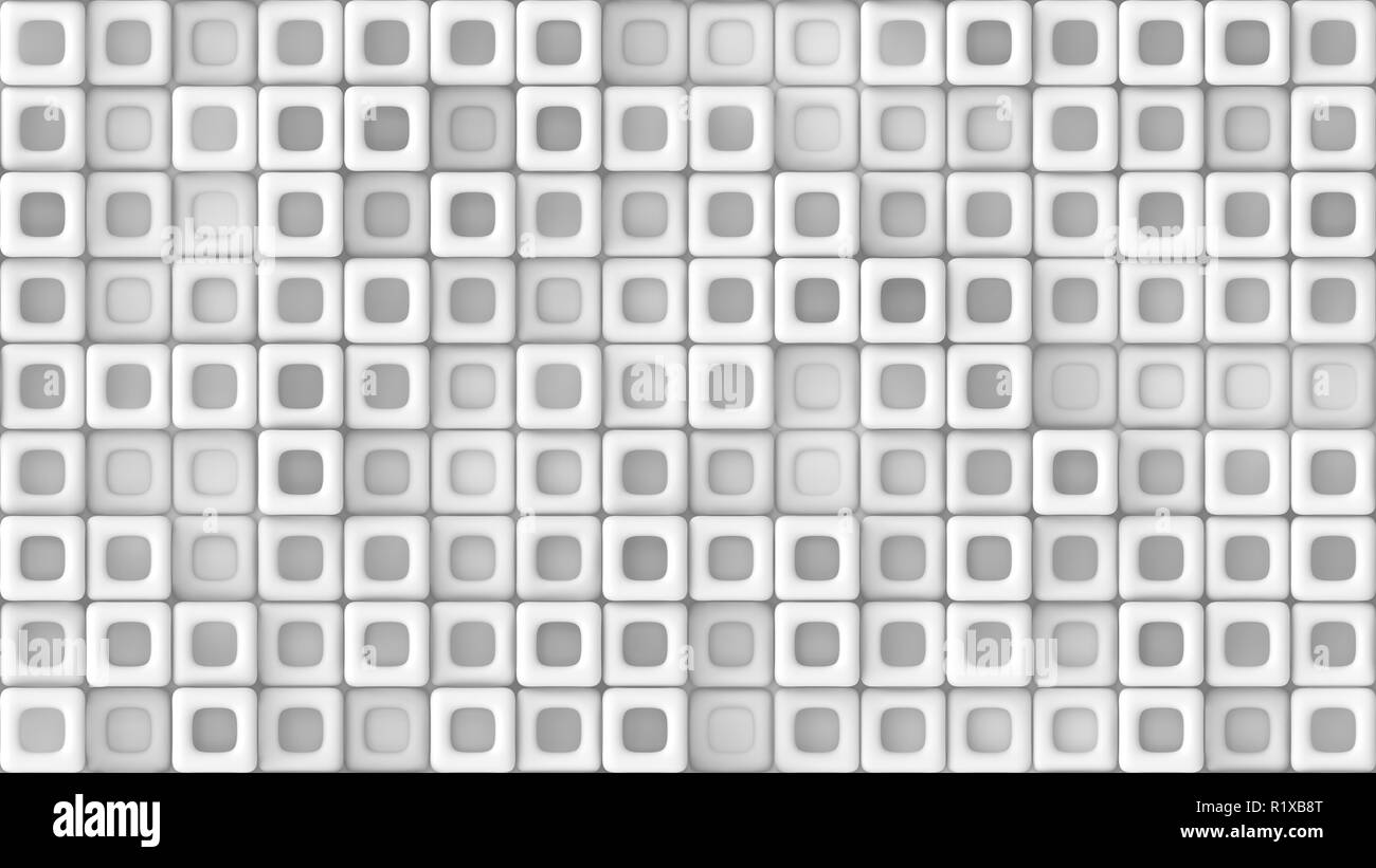 3d rendered texture of rounded cube frames at different heights on a ...