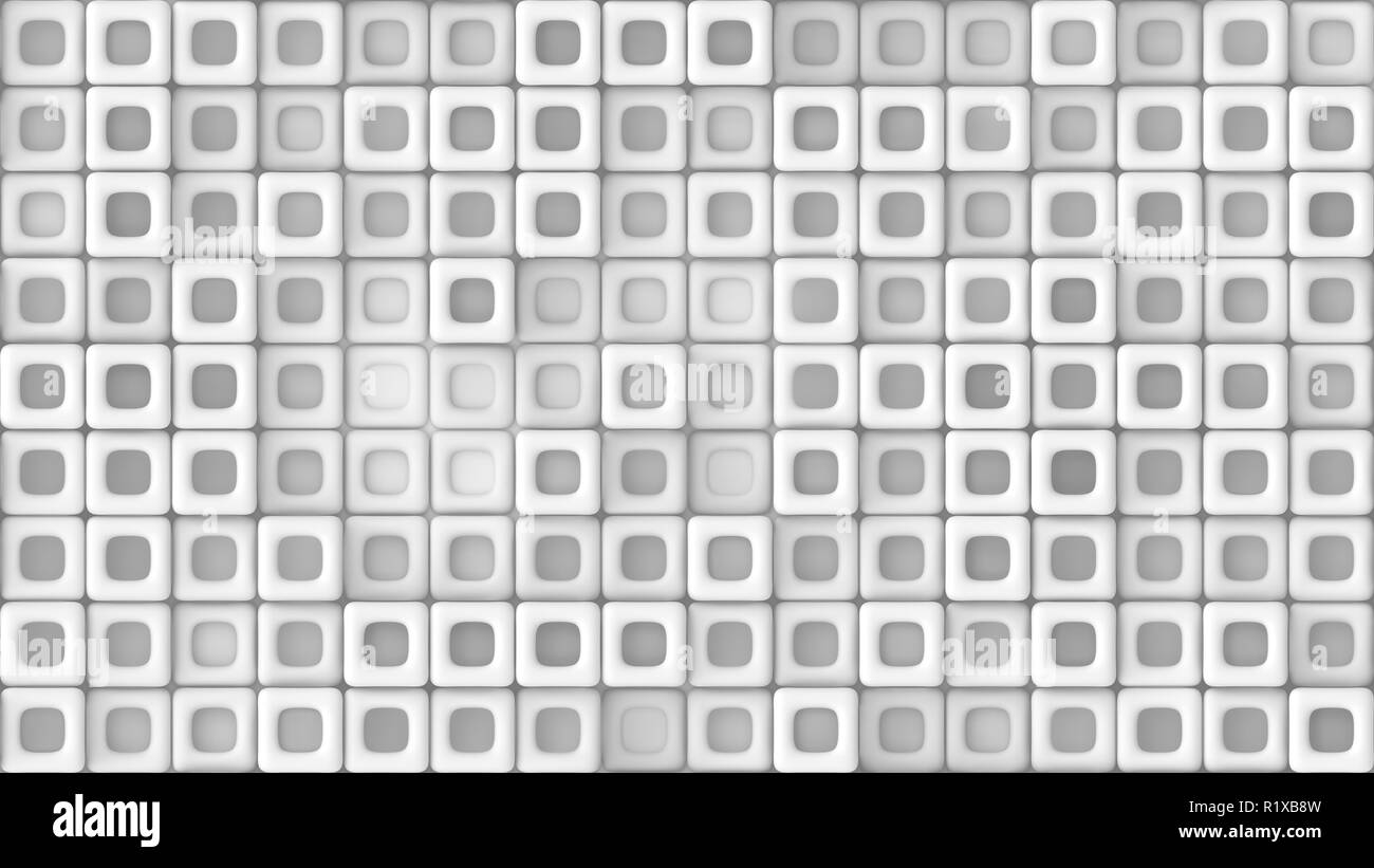 3d rendered texture of rounded cube frames at different heights on a ...