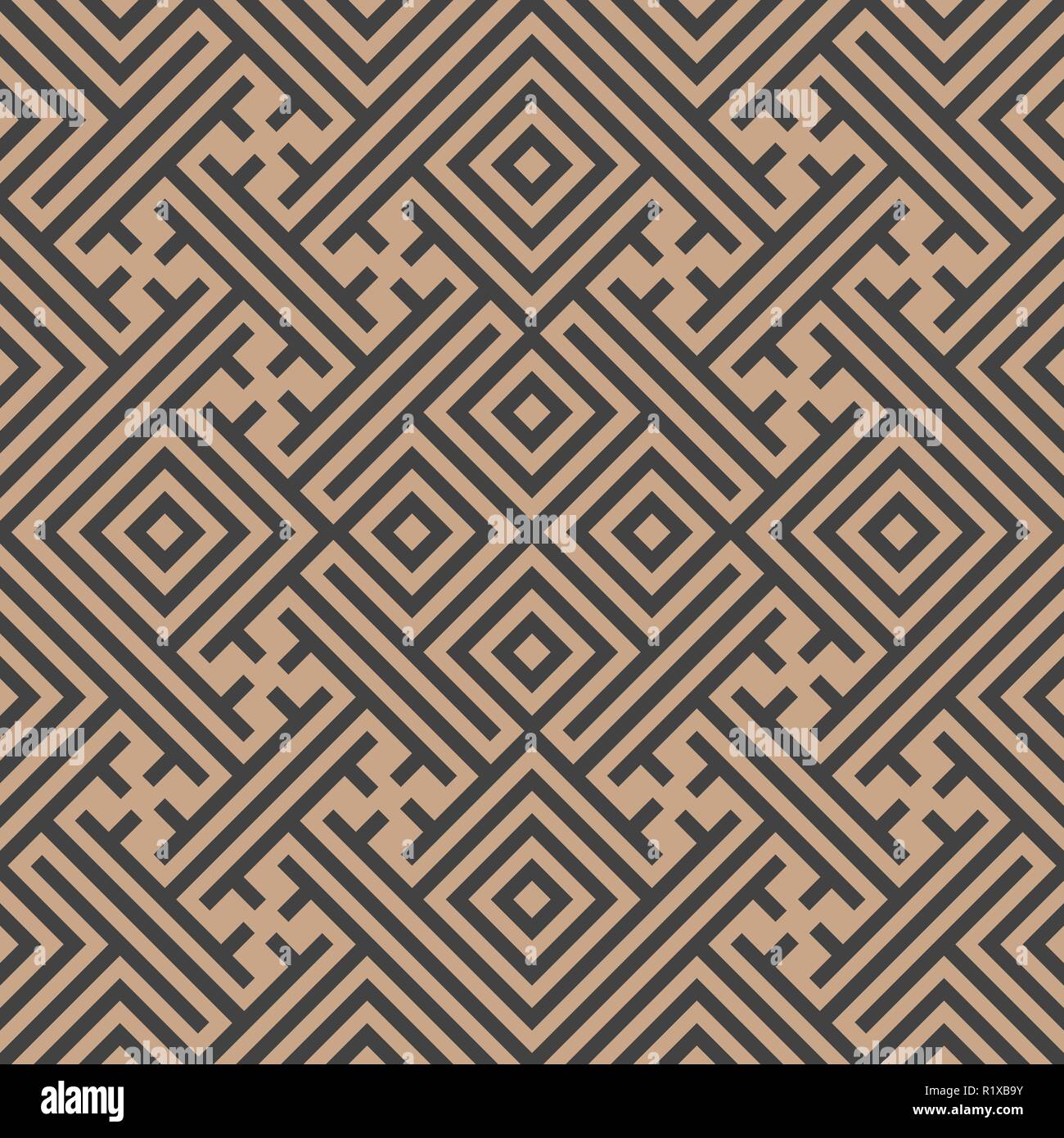 Vector damask seamless retro pattern background oriental spiral check ...