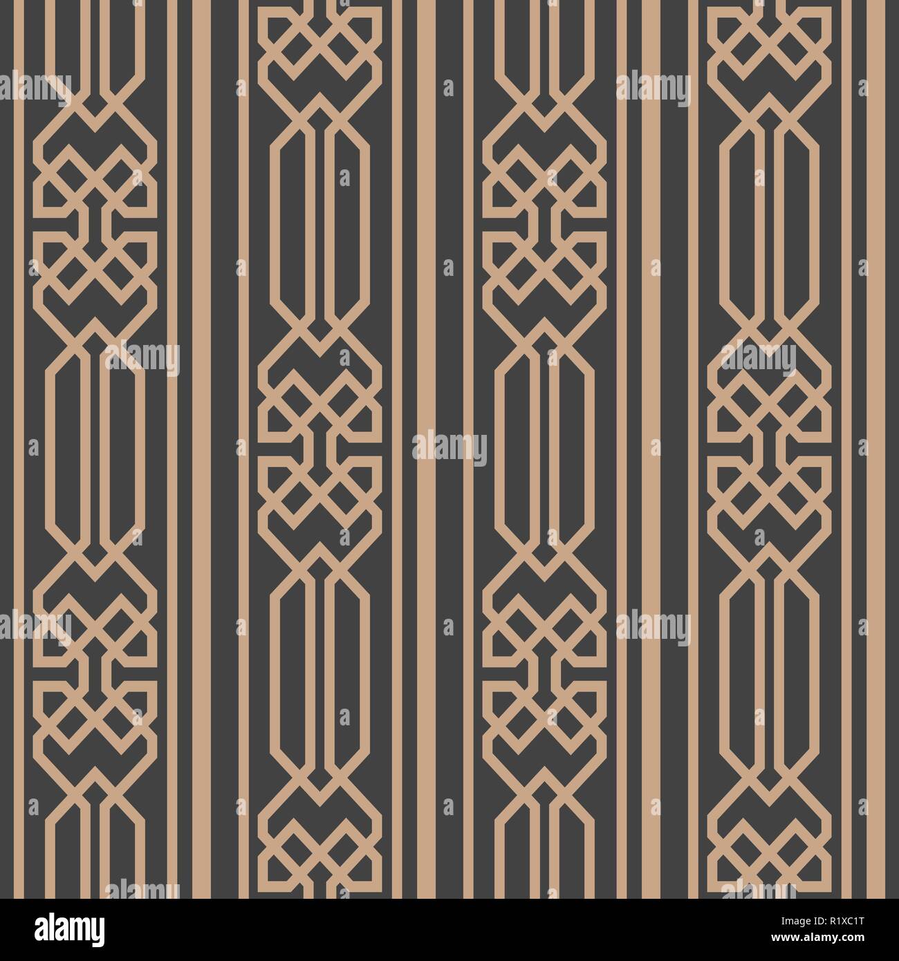 Vector damask seamless retro pattern background polygon geometry cross ...