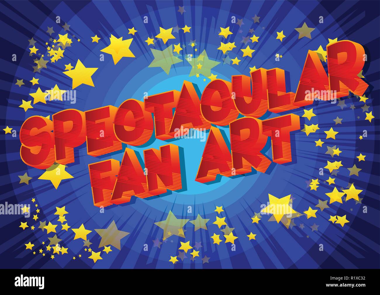 Spectacular Fan Art - Vector illustrated comic book style phrase Stock ...