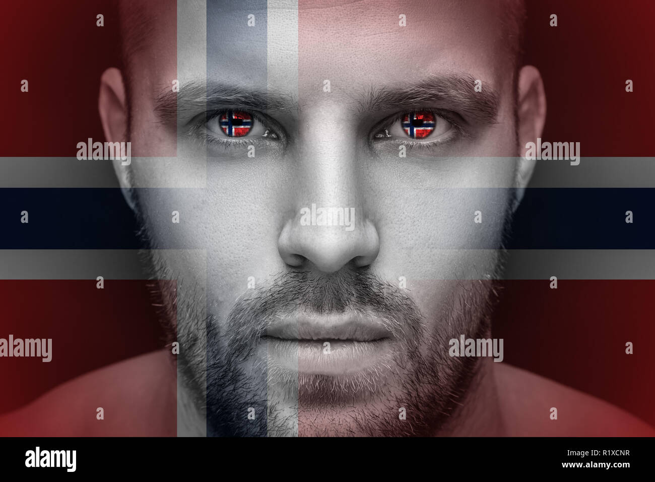 Norway fan face hi-res stock photography and images - Alamy