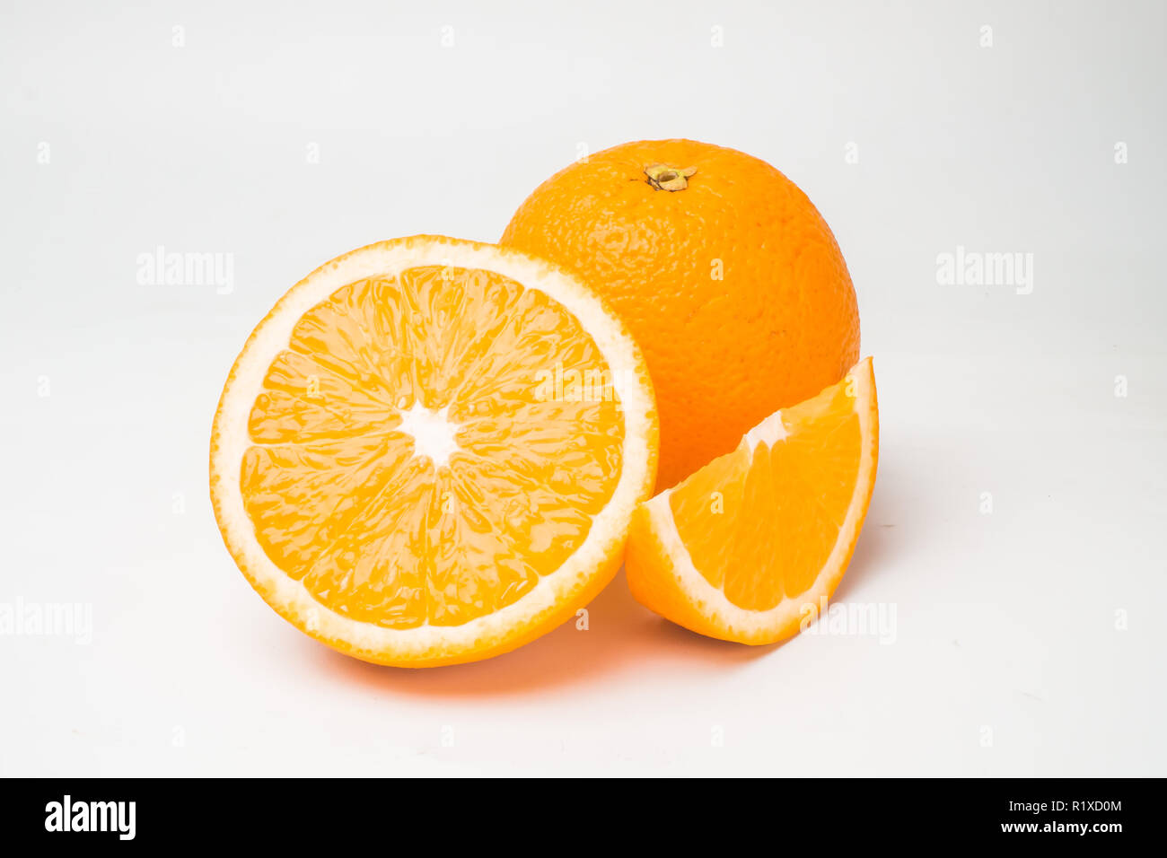 Orange fruit on white background Stock Photo - Alamy