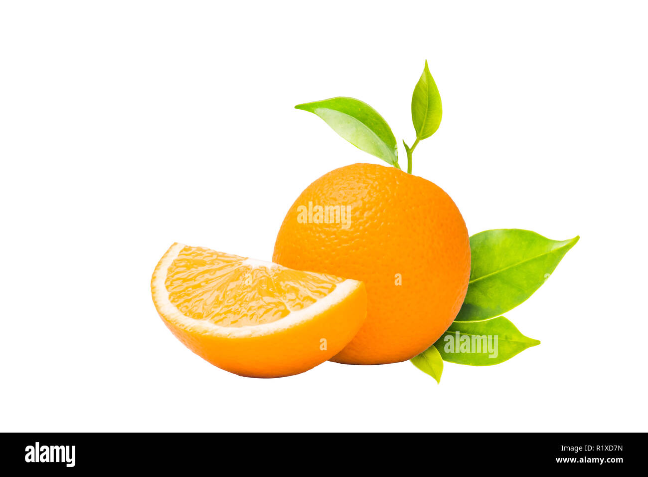 Orange fruit on white background Stock Photo - Alamy