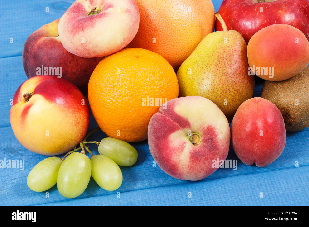 Fresh healthy nutritious food as source natural vitamins, dietary fiber ...