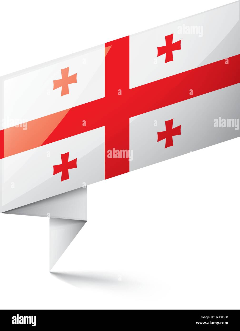 Georgia flag, vector illustration on a white background Stock Vector ...