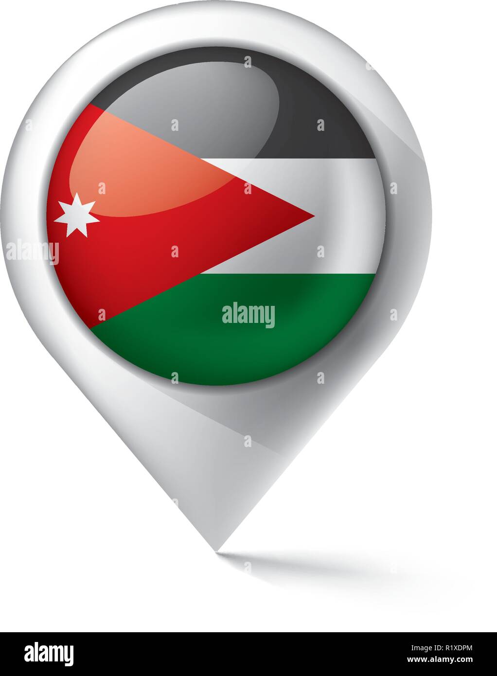 Flag jordan jordanian banner on Stock Vector Images - Alamy