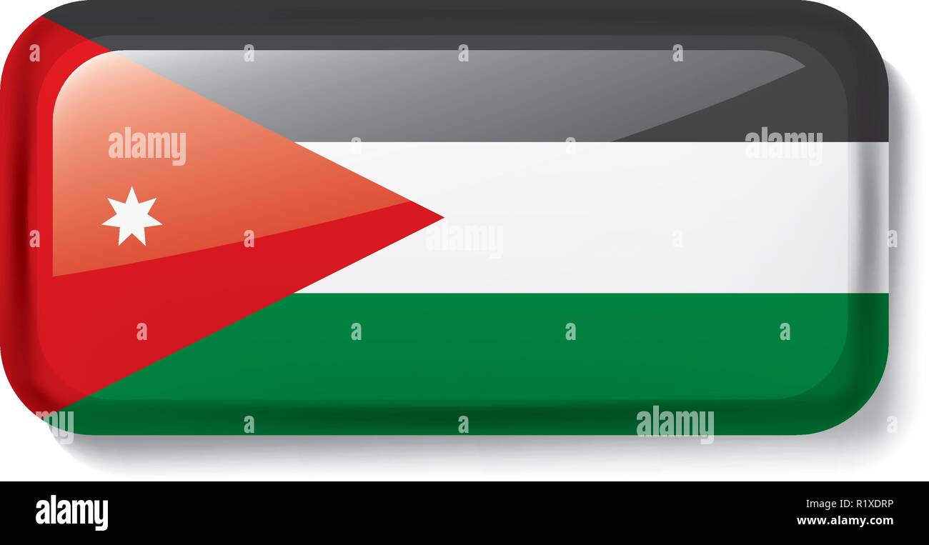 Jordan flag, vector illustration on a white background Stock Vector ...