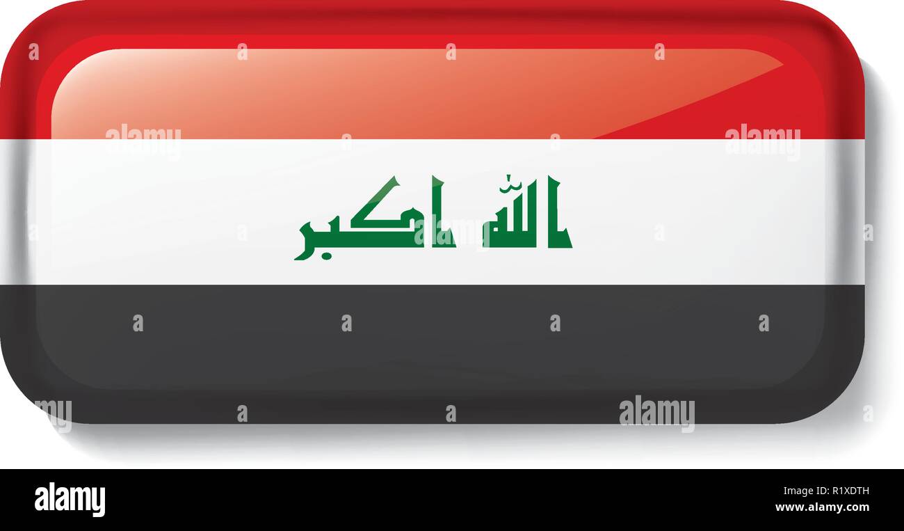 Iraqi flag, vector illustration on a white background Stock Vector ...