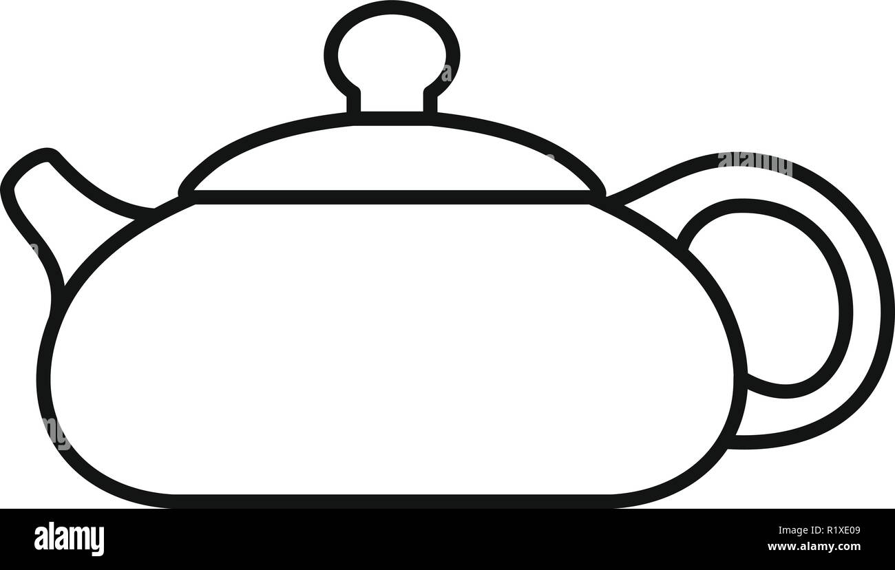 Teapot icon. Outline illustration of teapot vector icon for web Stock ...