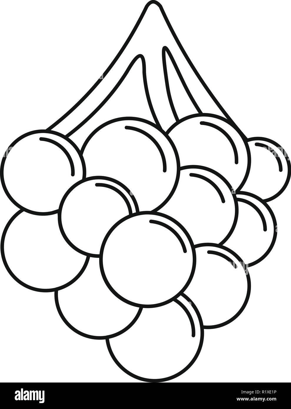 Grape icon. Outline illustration of grape vector icon for web Stock ...