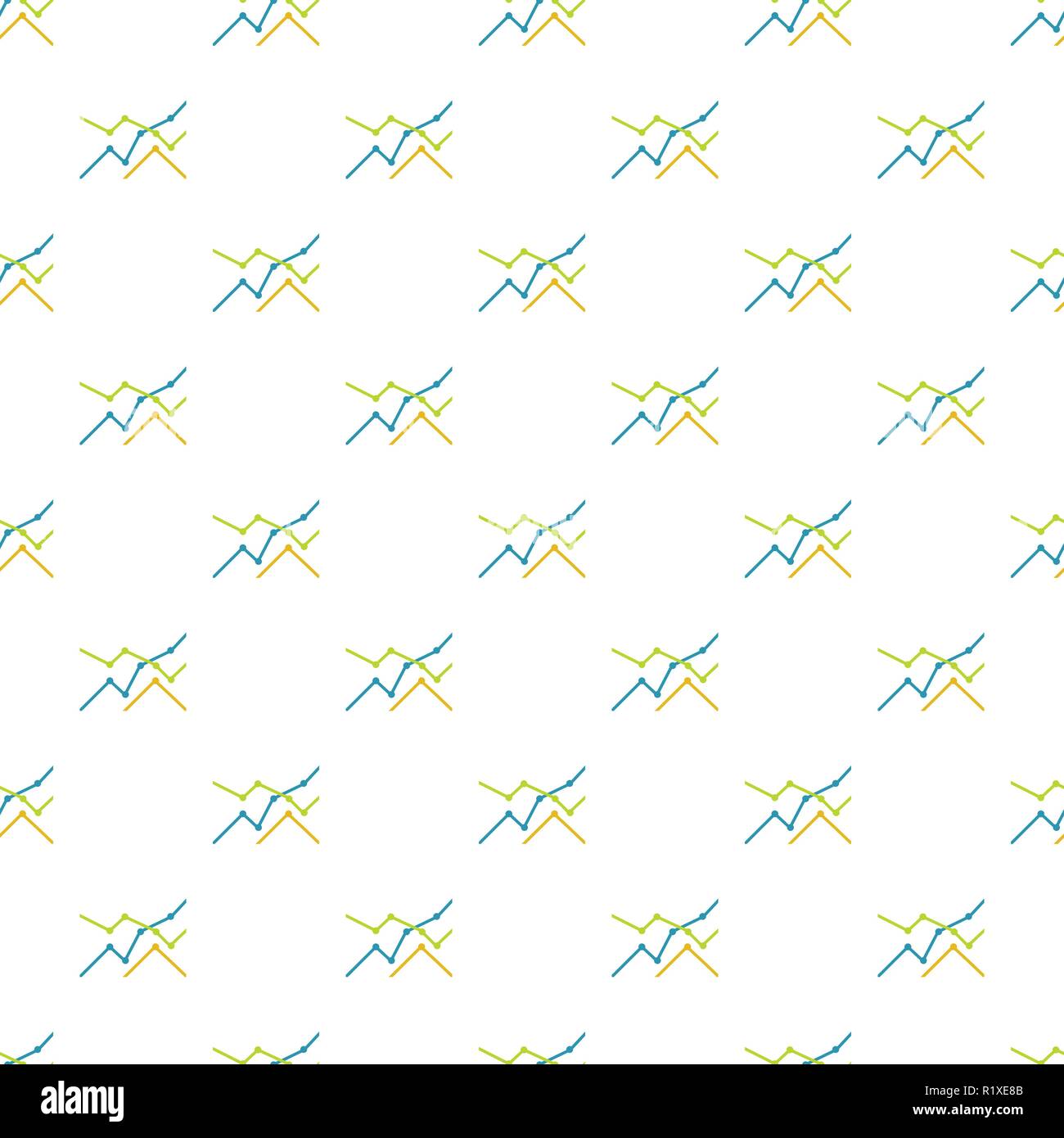 Best chart pattern seamless in flat style for any design Stock Vector ...