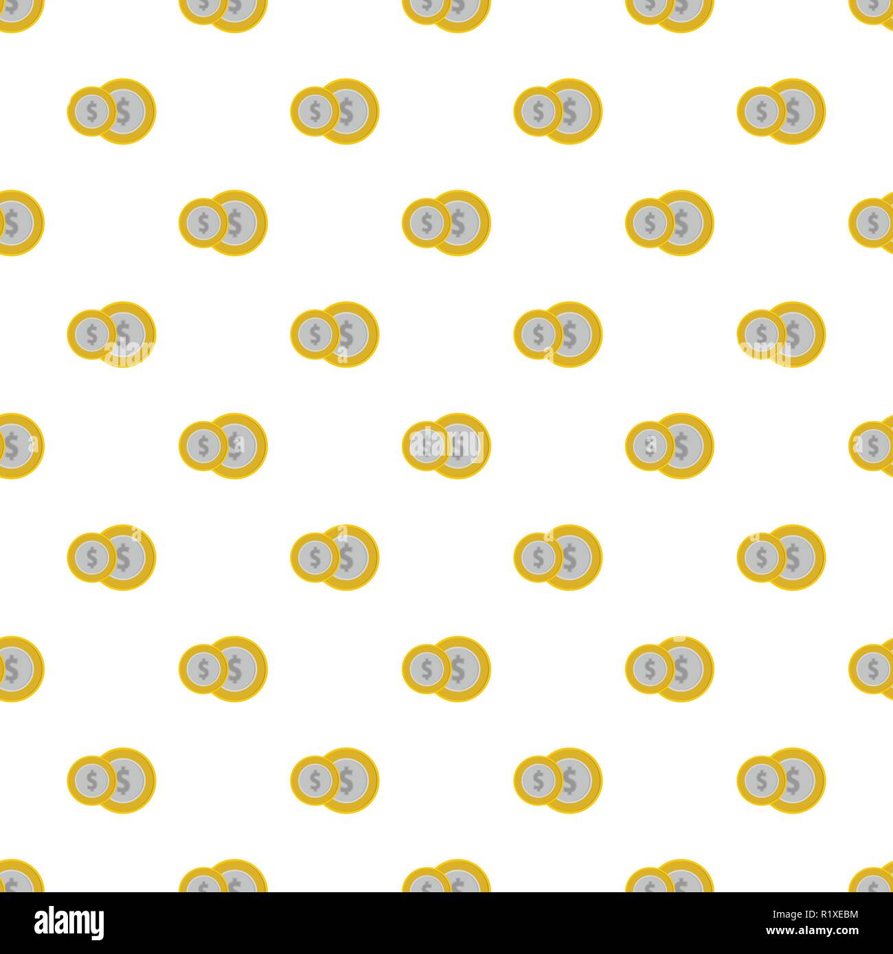 Coin pattern seamless in flat style for any design Stock Vector Image ...
