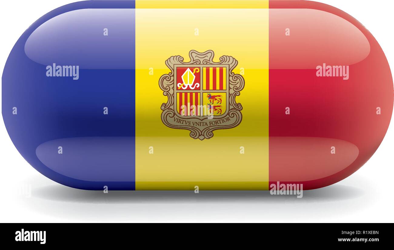 Andora flag, vector illustration on a white background Stock Vector ...