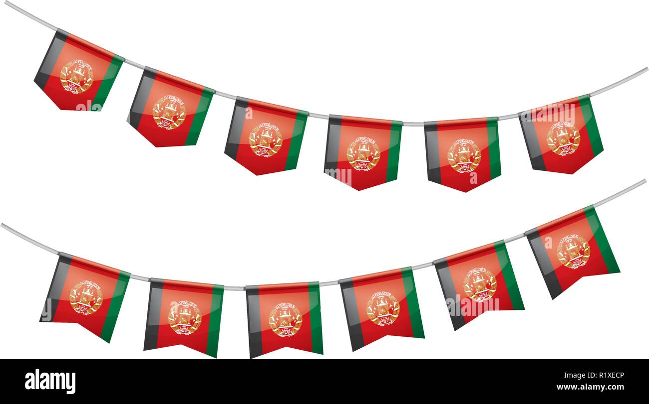 Afghanistan flag, vector illustration on a white background Stock ...