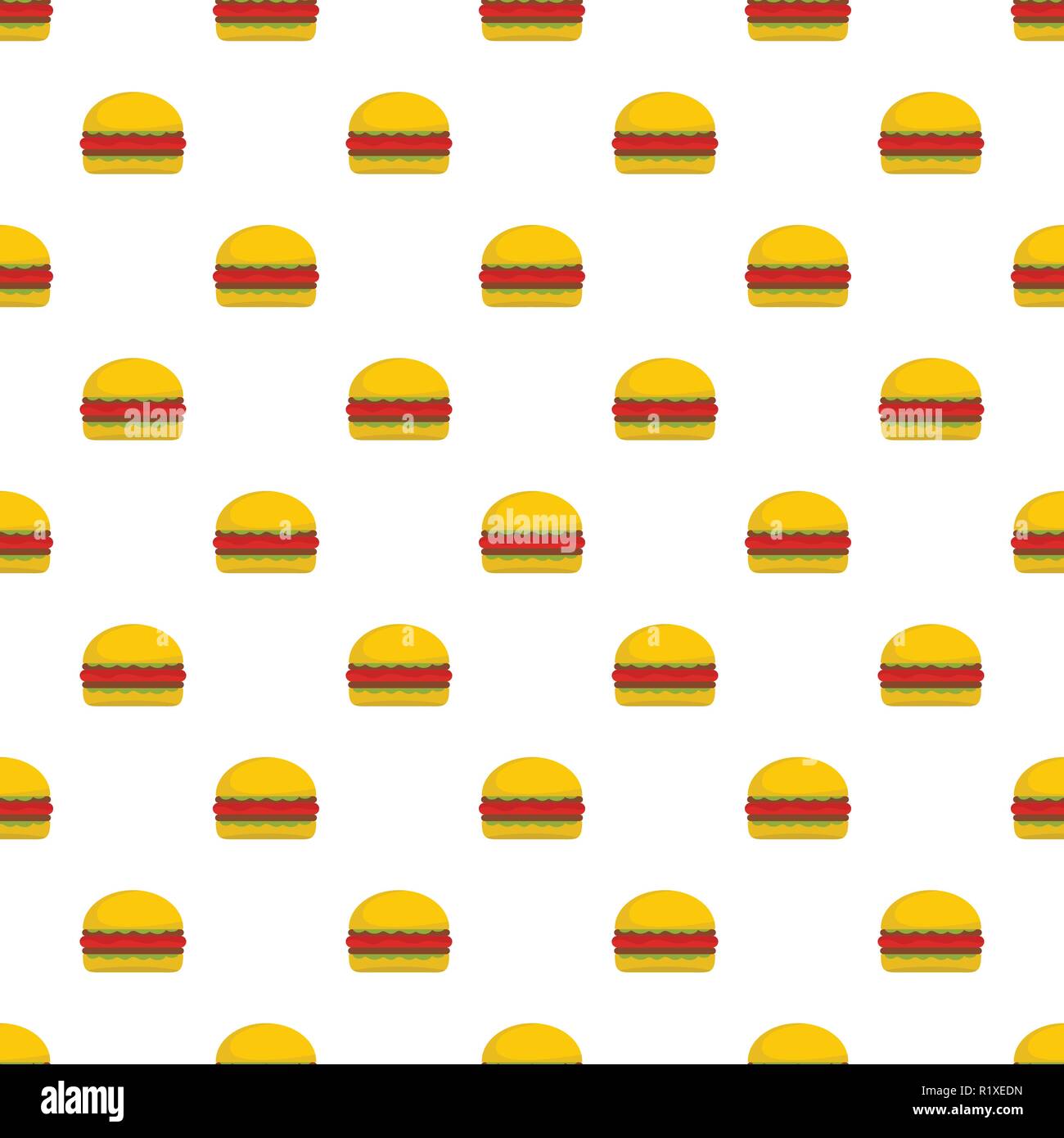 Burger pattern seamless in flat style for any design Stock Vector Image ...
