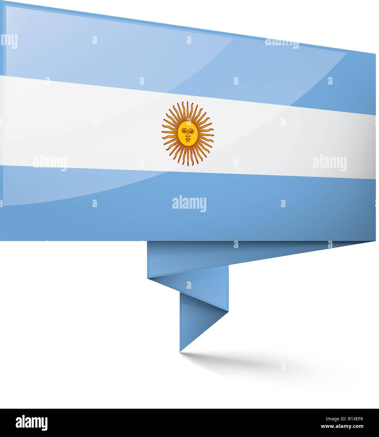 Argentina flag, vector illustration on a white background Stock Vector ...