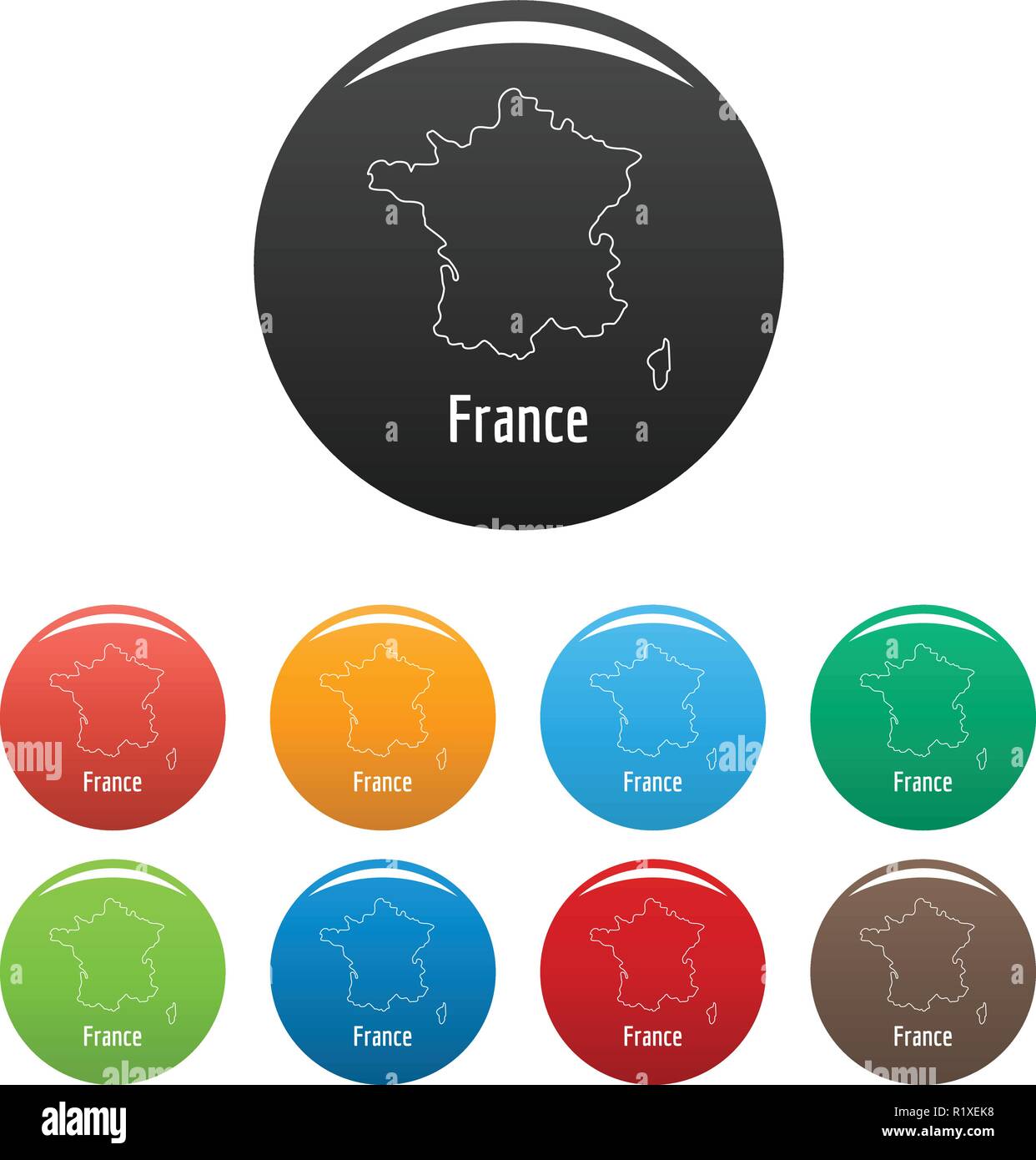 France map thin line. Simple illustration of France map vector isolated ...
