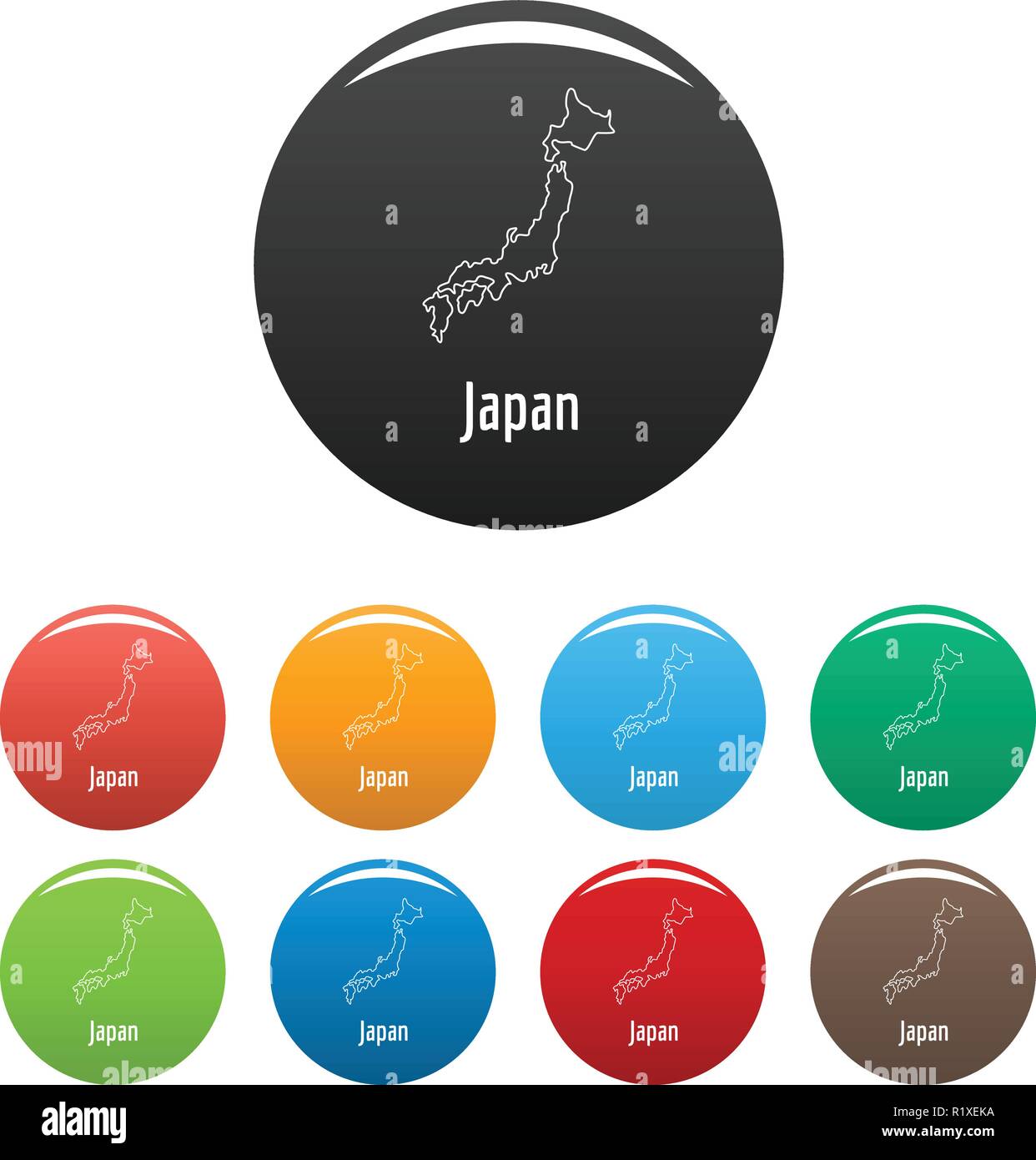 Japan map thin line. Simple illustration of Japan map vector isolated ...