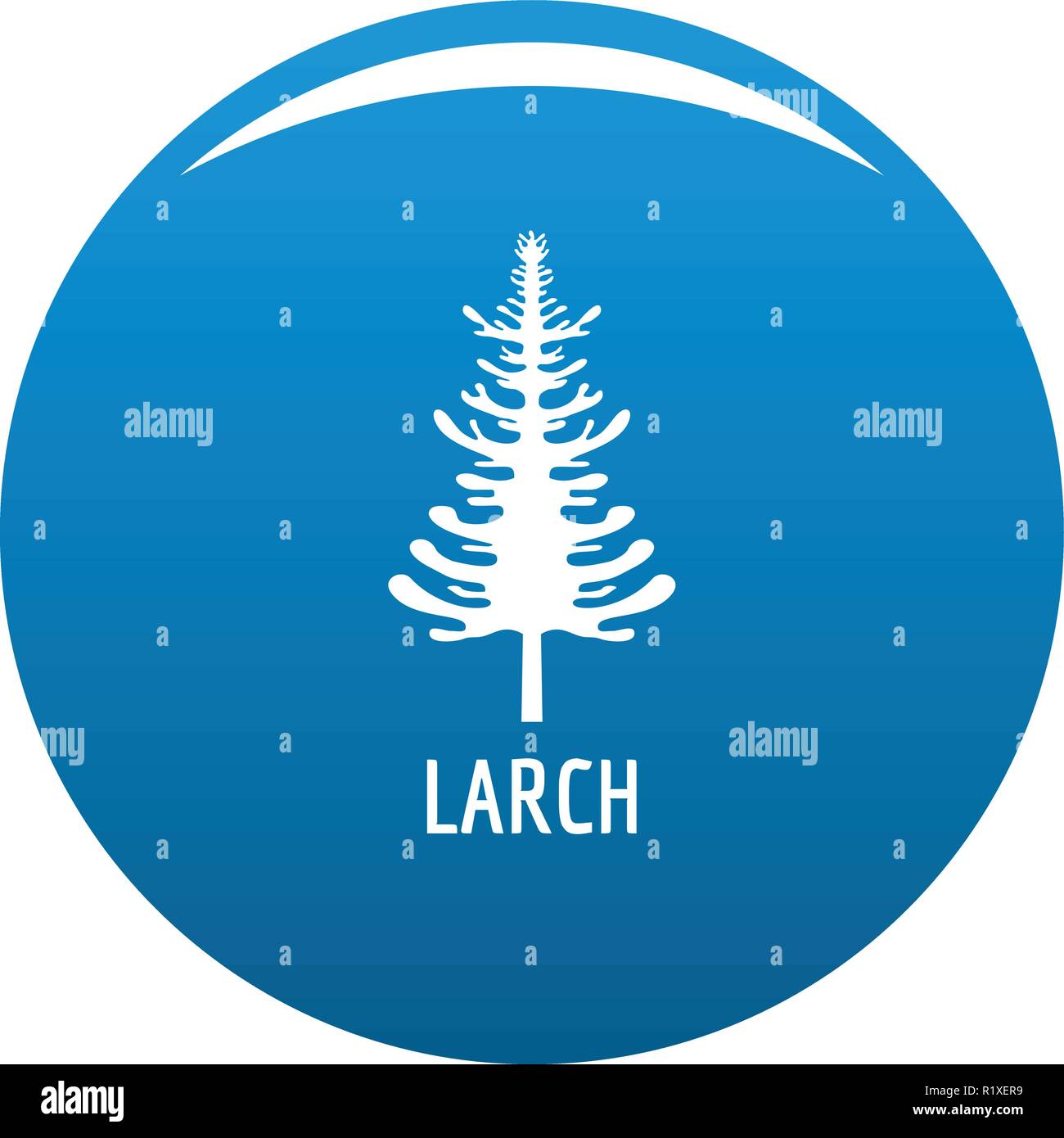 larch tree icon vector blue circle isolated on white background Stock ...