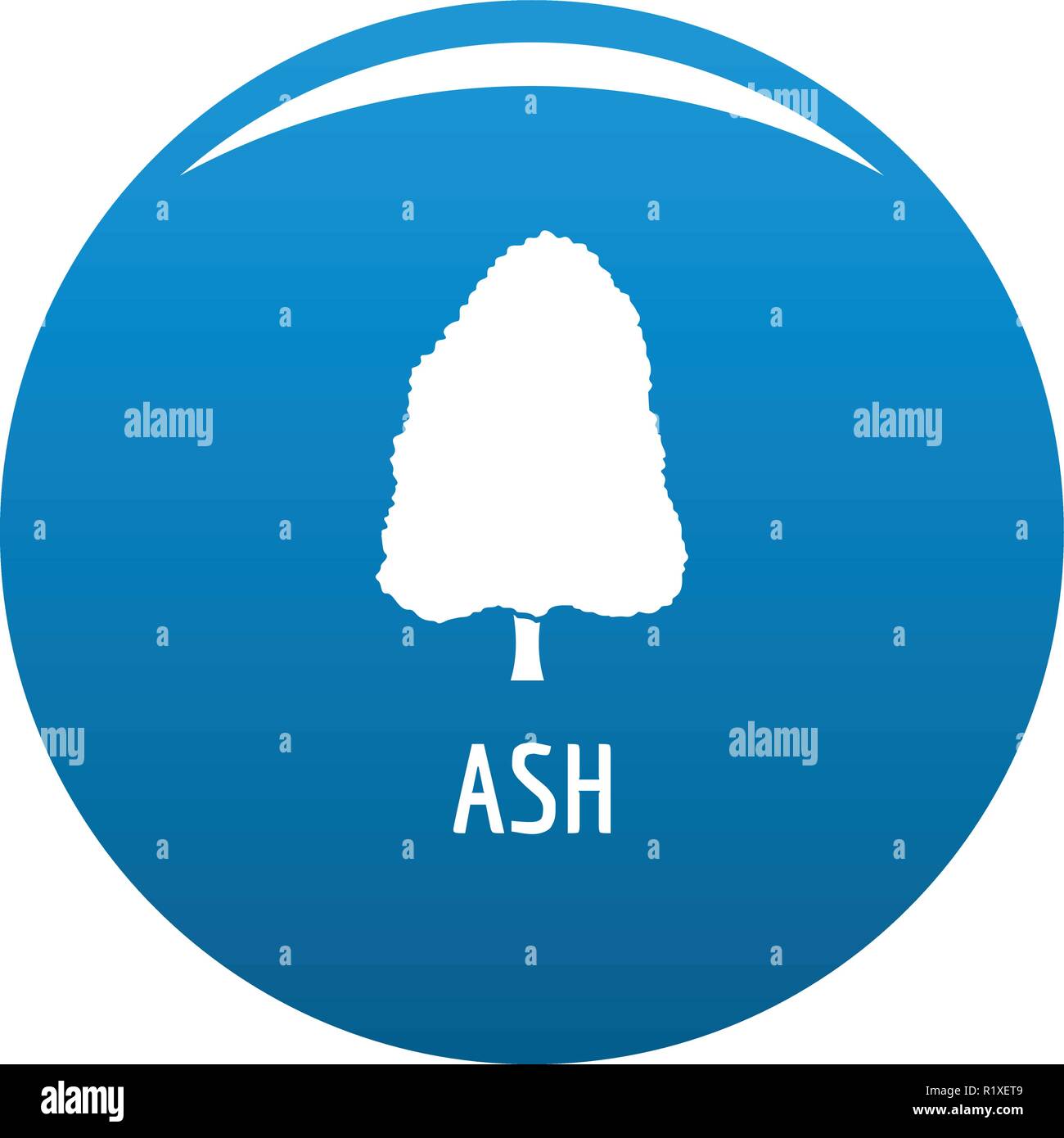 Ash tree icon vector blue circle isolated on white background Stock ...