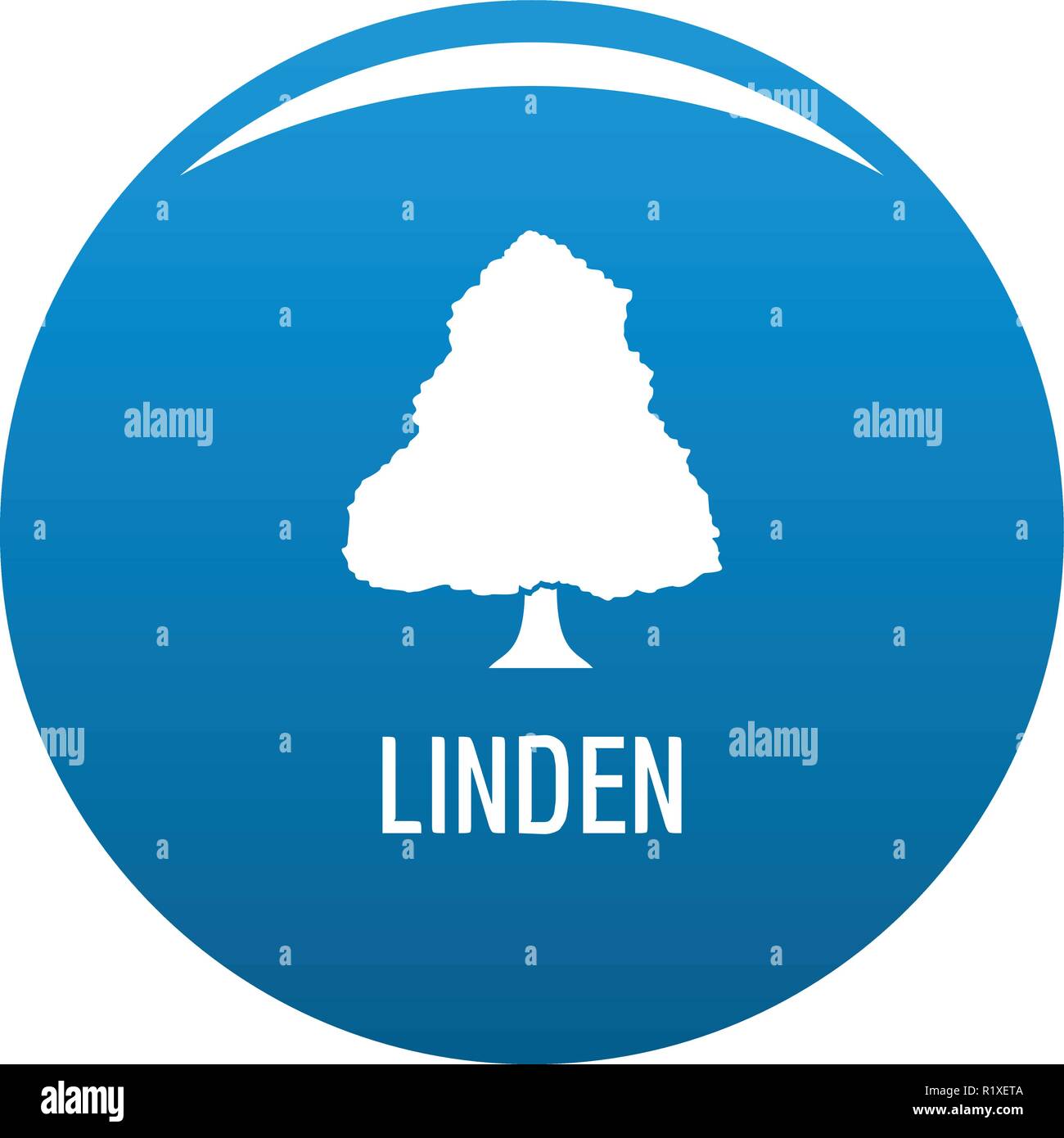 Linden tree icon vector blue circle isolated on white background Stock ...