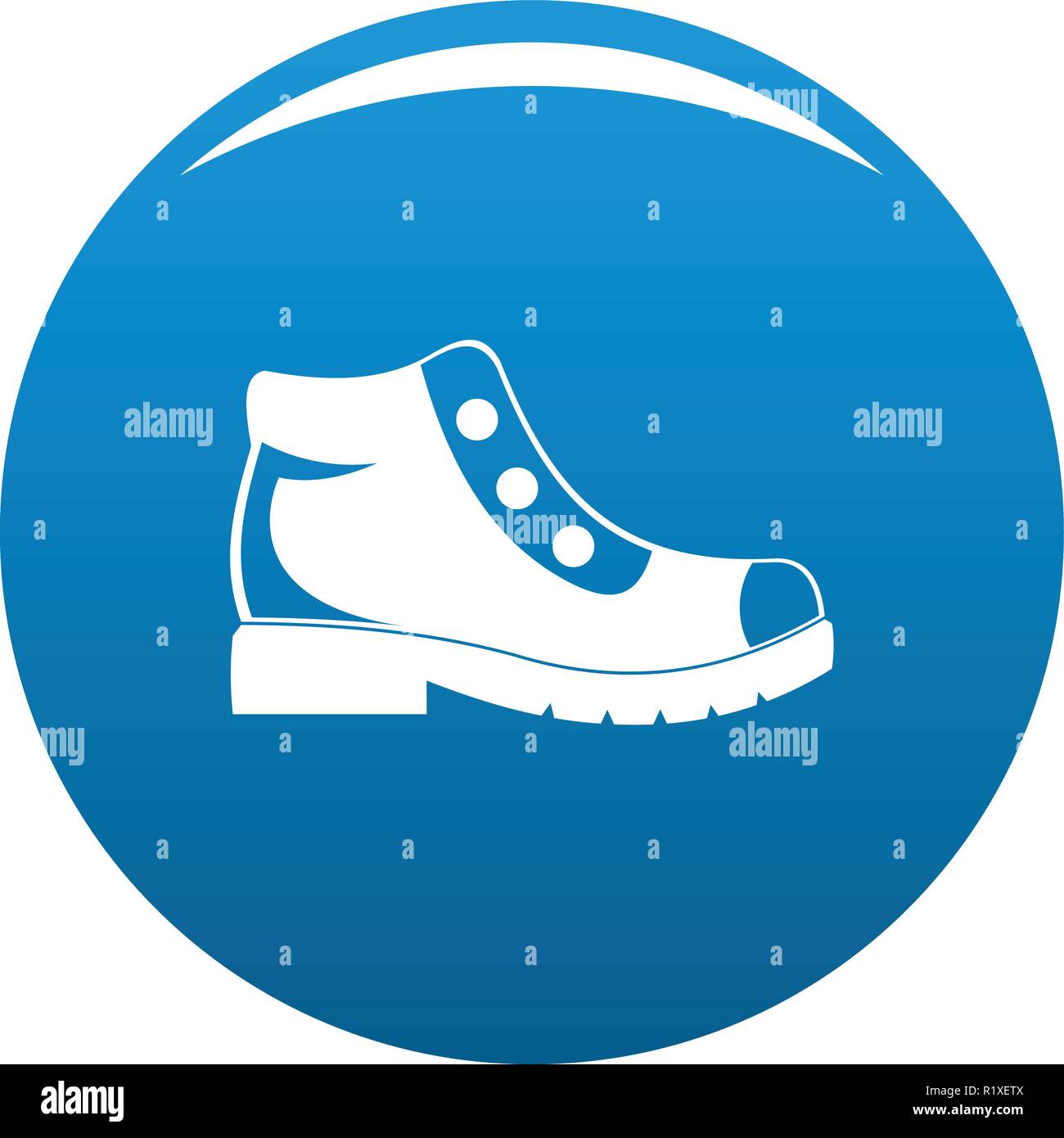 Hiking boots icon vector blue circle isolated on white background Stock ...