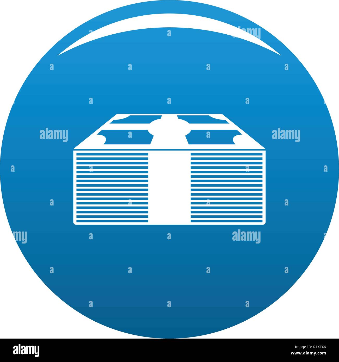 Investment money icon vector blue circle isolated on white background ...