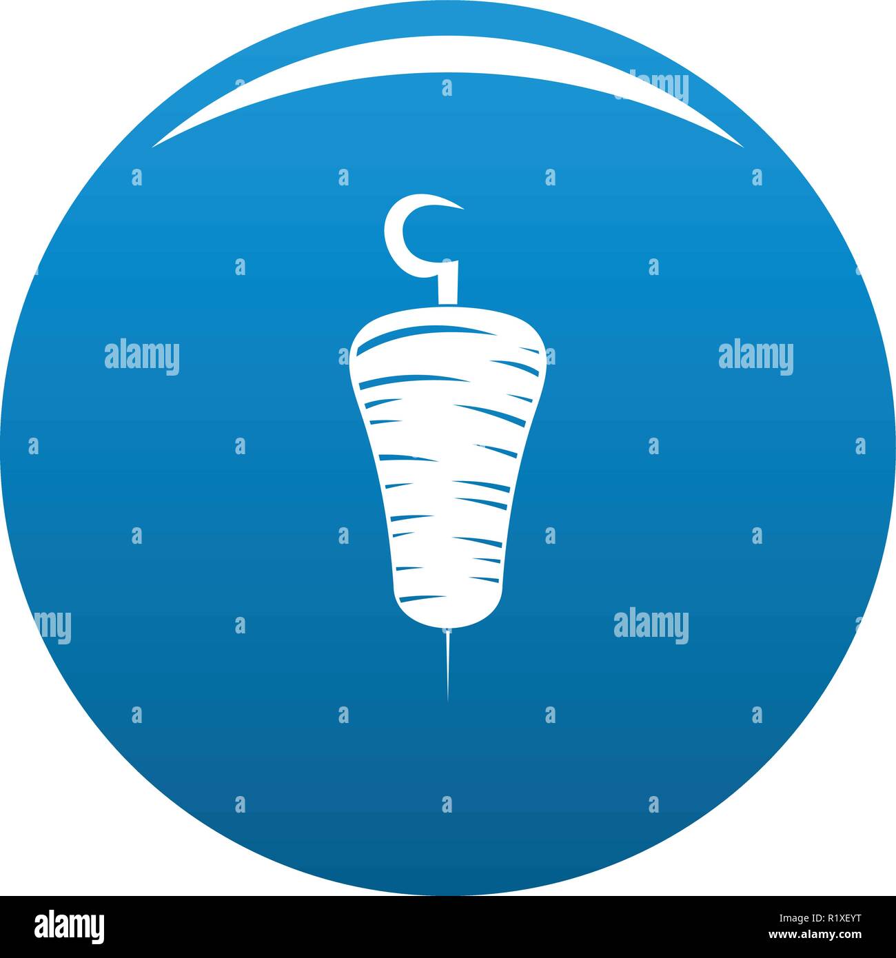 Doner kebab icon vector blue circle isolated on white background Stock Vector Image & Art - Alamy