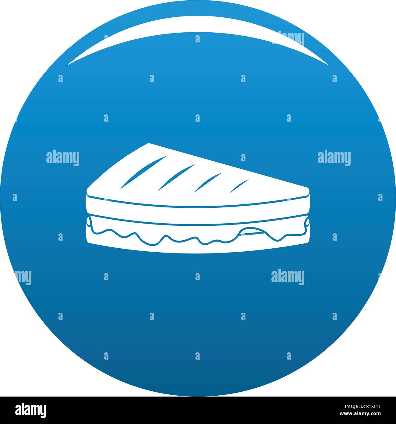 Sandwich icon vector blue circle isolated on white background Stock ...