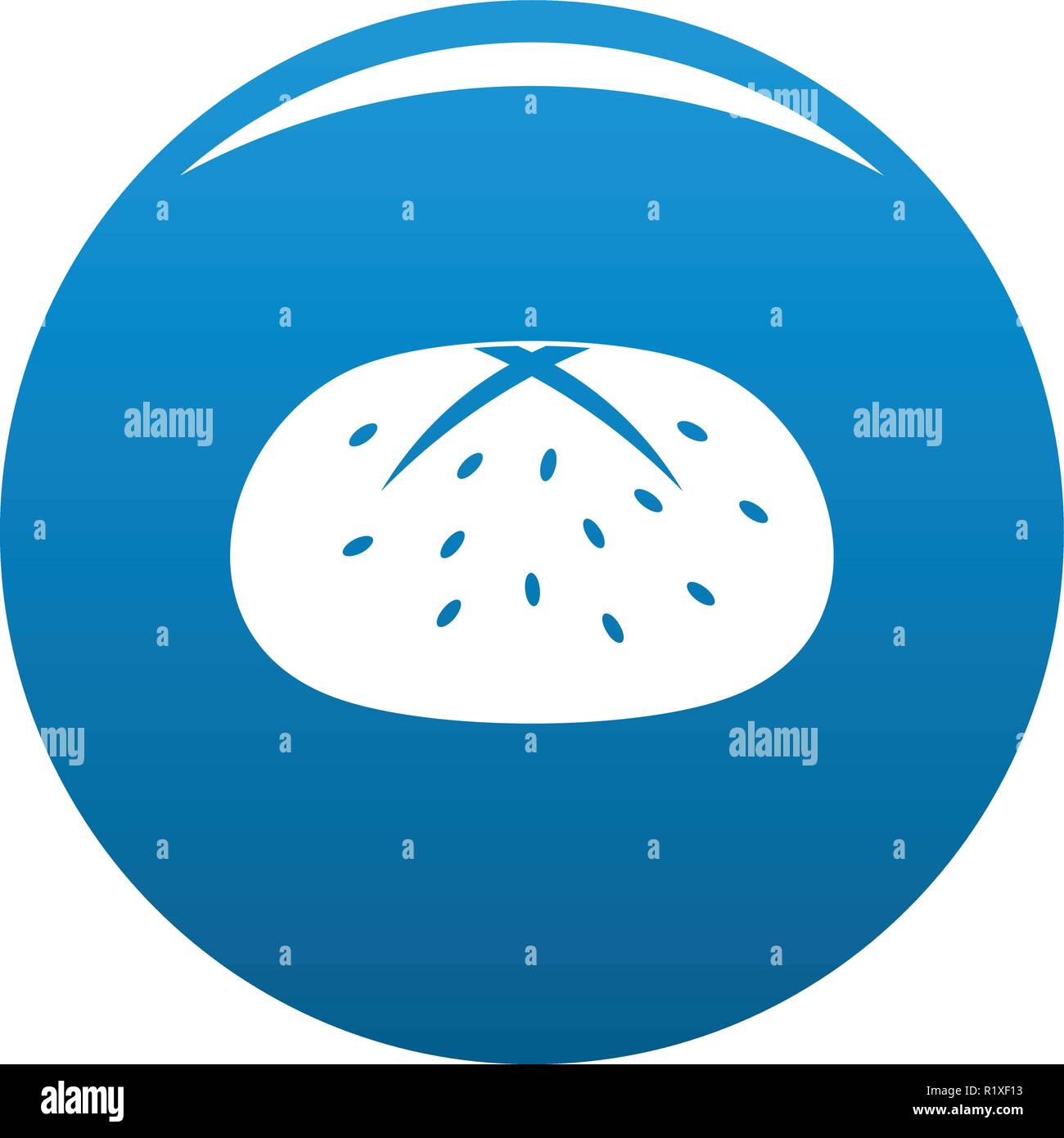 Bun icon vector blue circle isolated on white background Stock Vector ...