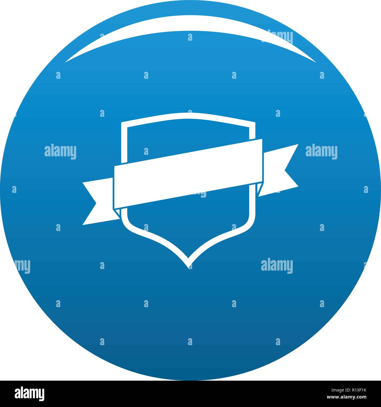 Badge icon vector blue circle isolated on white background Stock Vector ...